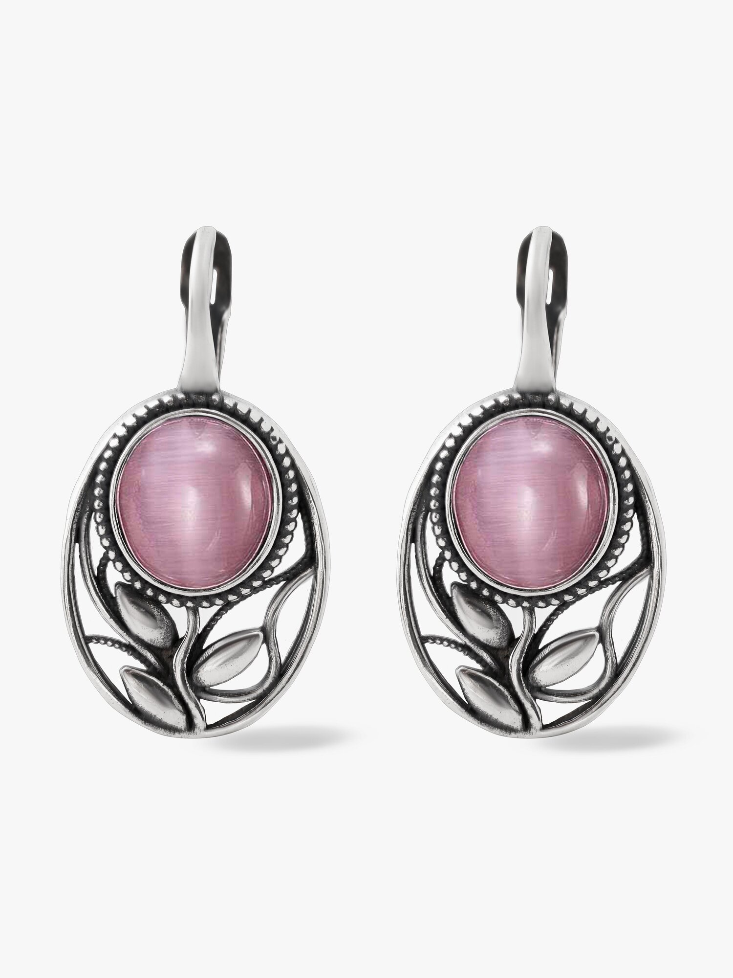 Серьги, кошачий глаз