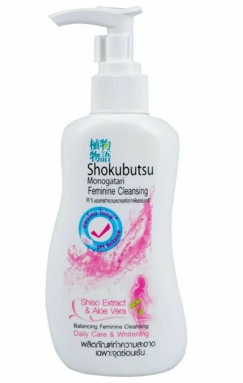 CJ LION Гель для интимной гигиены Алоэ Вера и Шисо Shokubutsu Shiso Extract and Aloe Vera Feminine Cleansing, 150 мл