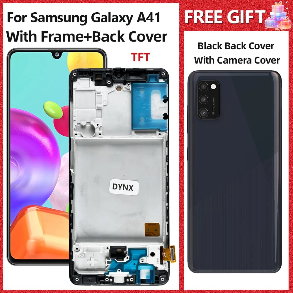 6,1 "Super AMOLED для Samsung Galaxy A41, ЖК-дисплей, сенсорный экран, датчик Digiziter в сборе, замена для Samsung A415 с рамкой