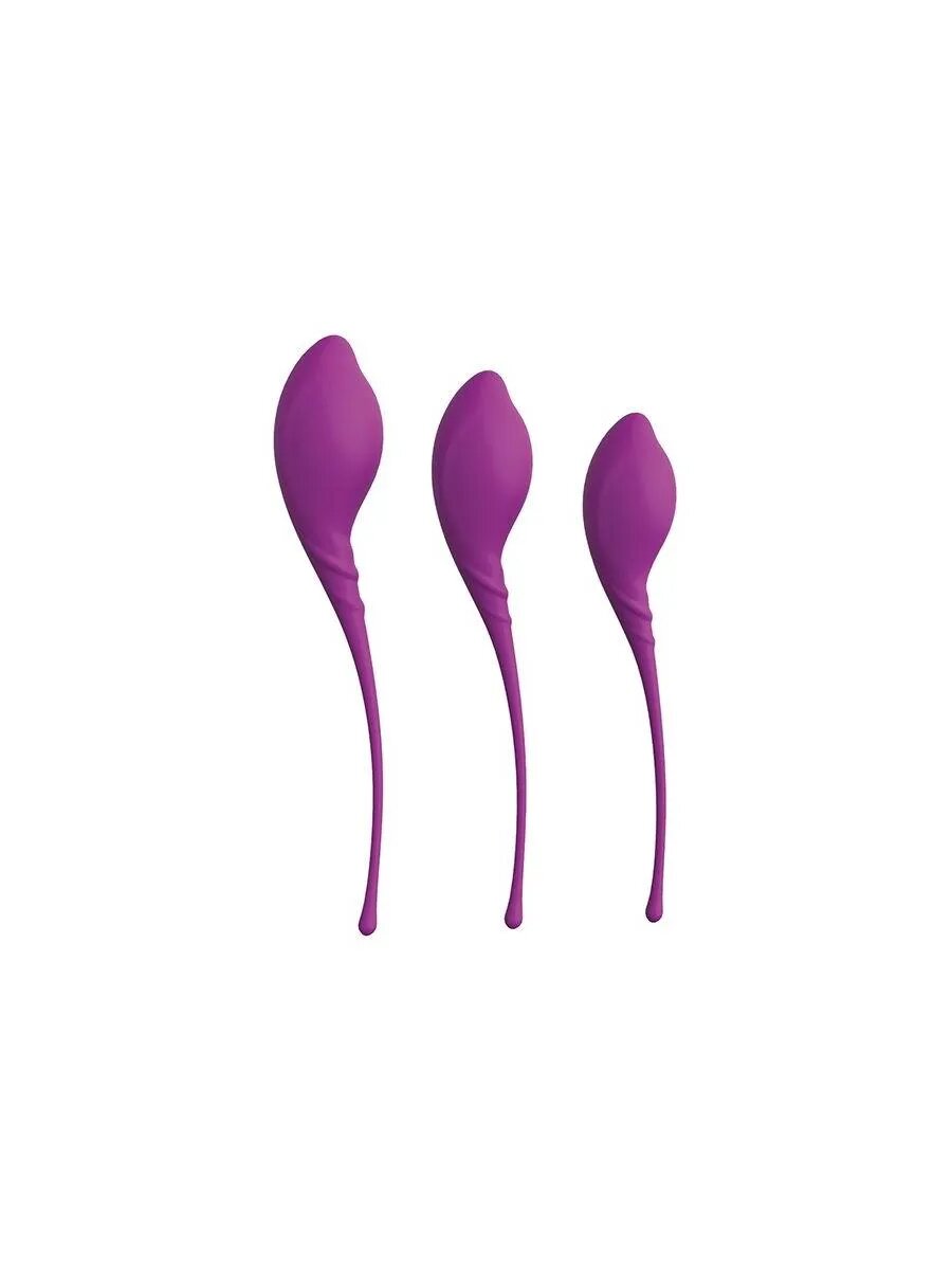 Набор из 3 фиолетовых вагинальных шариков PLEASURE BALLS