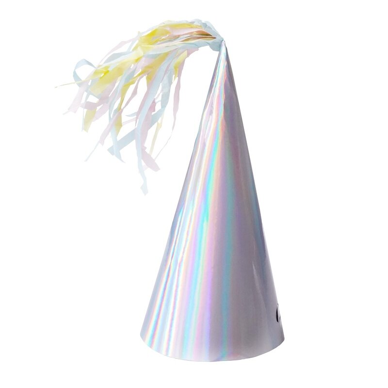 Карнавальные колпаки Веселуха Единорог с кисточкой, материал плотный картон, 6 штук в упаковке