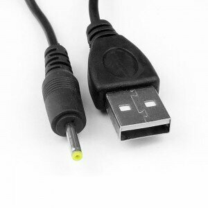 Кабель штекер USB - штекер питания 2,0 мм (M) 120 см черный