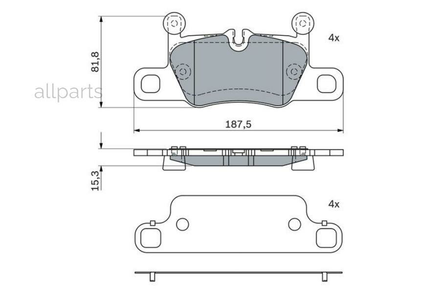 BOSCH 0986424972 0 986 424 972 колодки дисковые!\ Porsche Cayenne III 3.6/4.8 18>