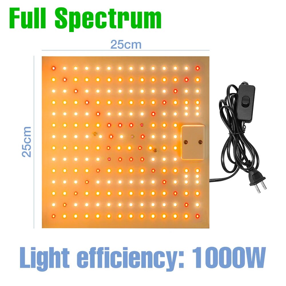 Фитолампа Full Spectrum 1000W, 25cm, US Plug