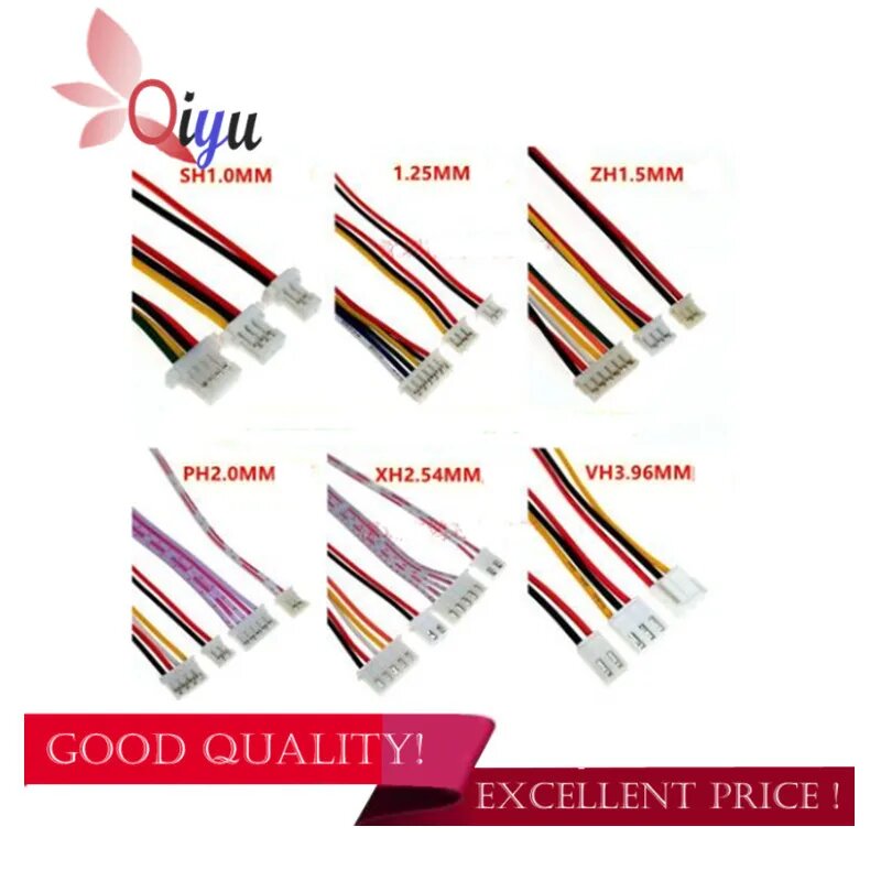 Разъемы SH/JST/ZH/PH/XH 1.0/1.25/1.5/2.0/2.54 мм с проводом 2-10 контактов (10 шт.) 10pcs 3p, 10cm, Zh 1.5mm