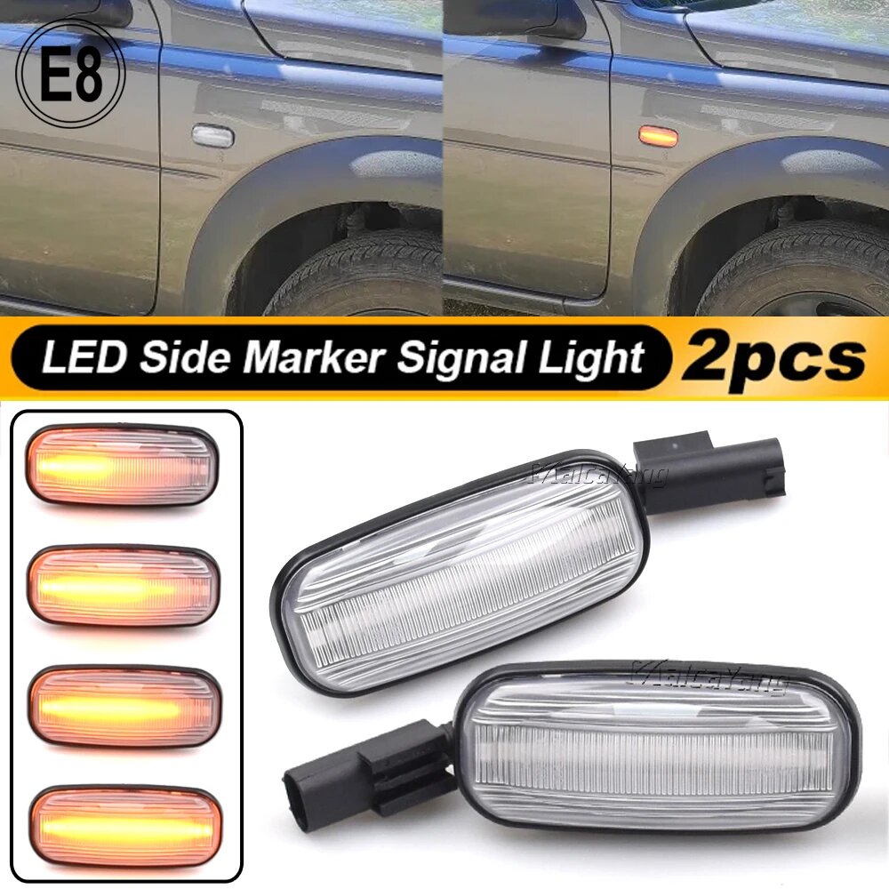 Для Land Rover Discovery 2 1999-2004 Defender Freelander 1 2002-2005 XGB 000030 Динамический плавный светодиодный боковой габаритный фонарь Crystal