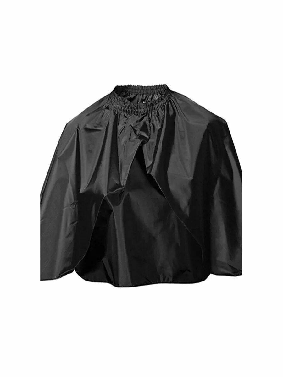 Парикмахерская накидка Harizma, укороченная, синтетическая, черная, 73x115см