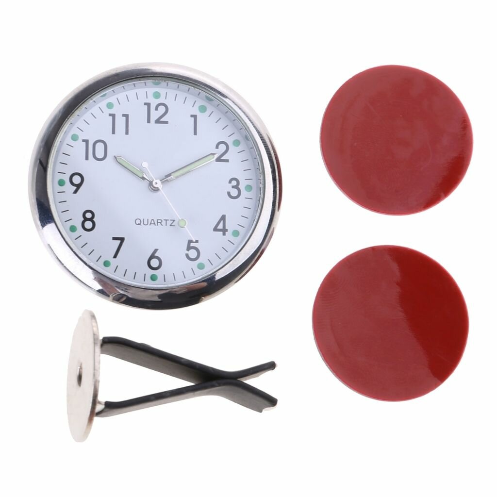 Специнструмент для авто, Ночной световой часы с зажимом для воздуховода - белый, 1 комплект