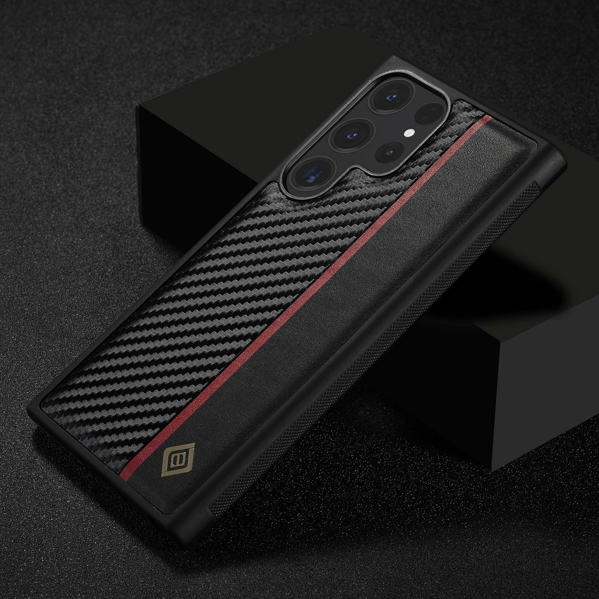 LCIMEEKE Роскошный чехол для Samsung Galaxy S23 Ultra(на Самсунг Галакси С23 Ультра) защитный чехол для бизнеса кожаный чехол