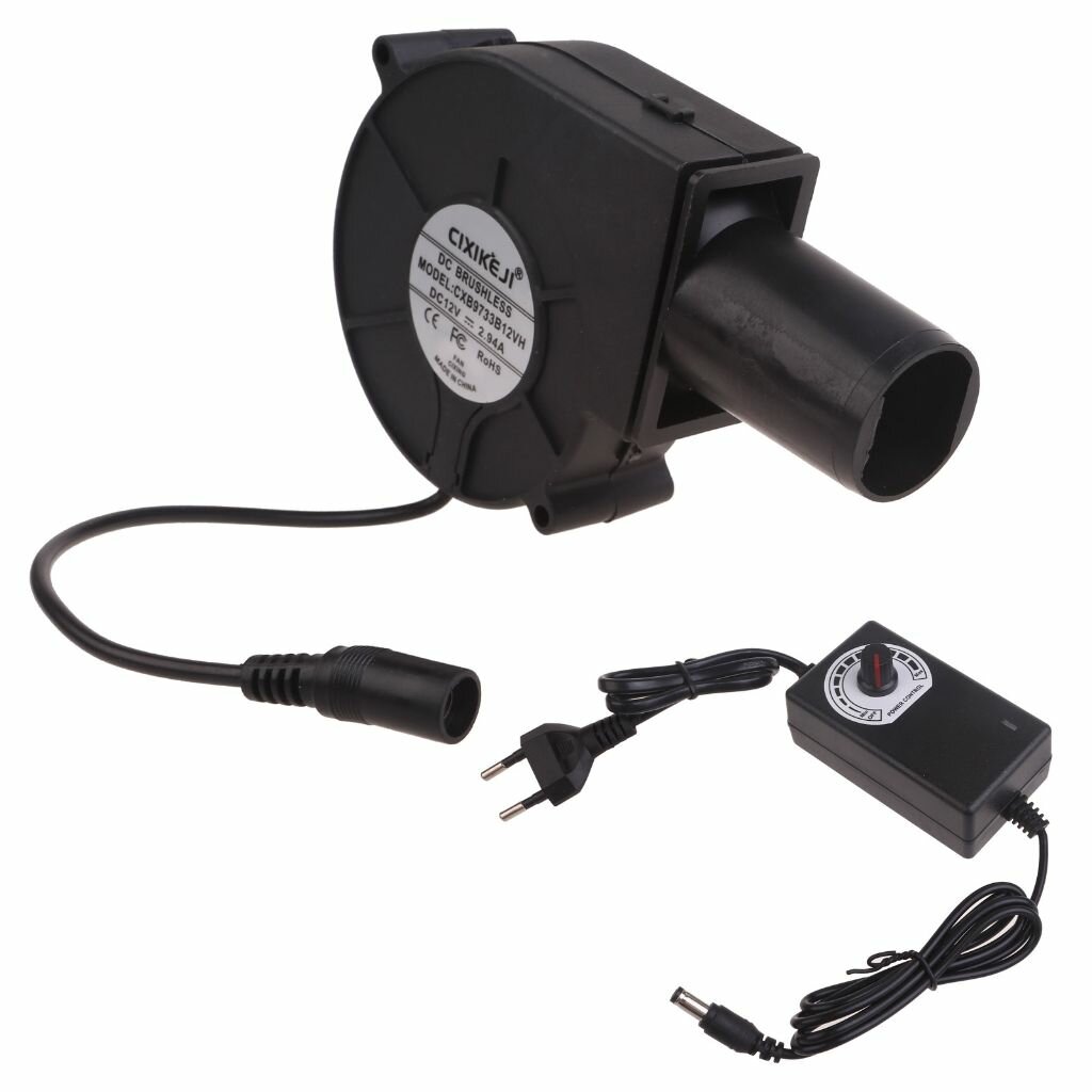 Воздуходувка для розжига угля и барбекю - портативный вентилятор для быстрого разжигания углей на природе и даче