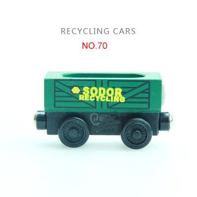 Деревянный поезд "Томас и друзья", Recycling, зеленый