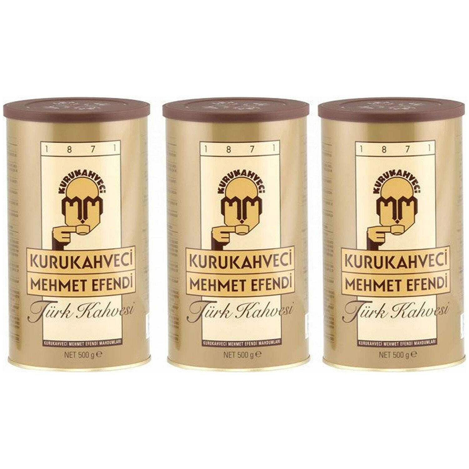 Турецкий кофе Mehmet Efendi, набор 3 банки по 500 гр.