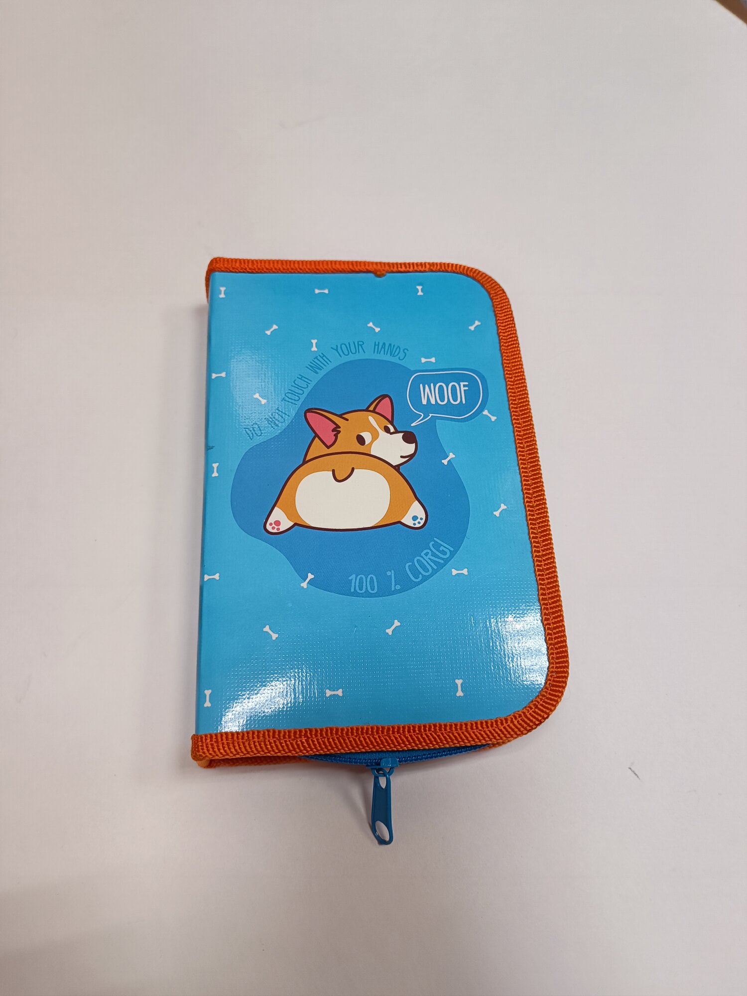 Пенал Пчелка односекционный большой, ПО-04, счастливый корги 2023