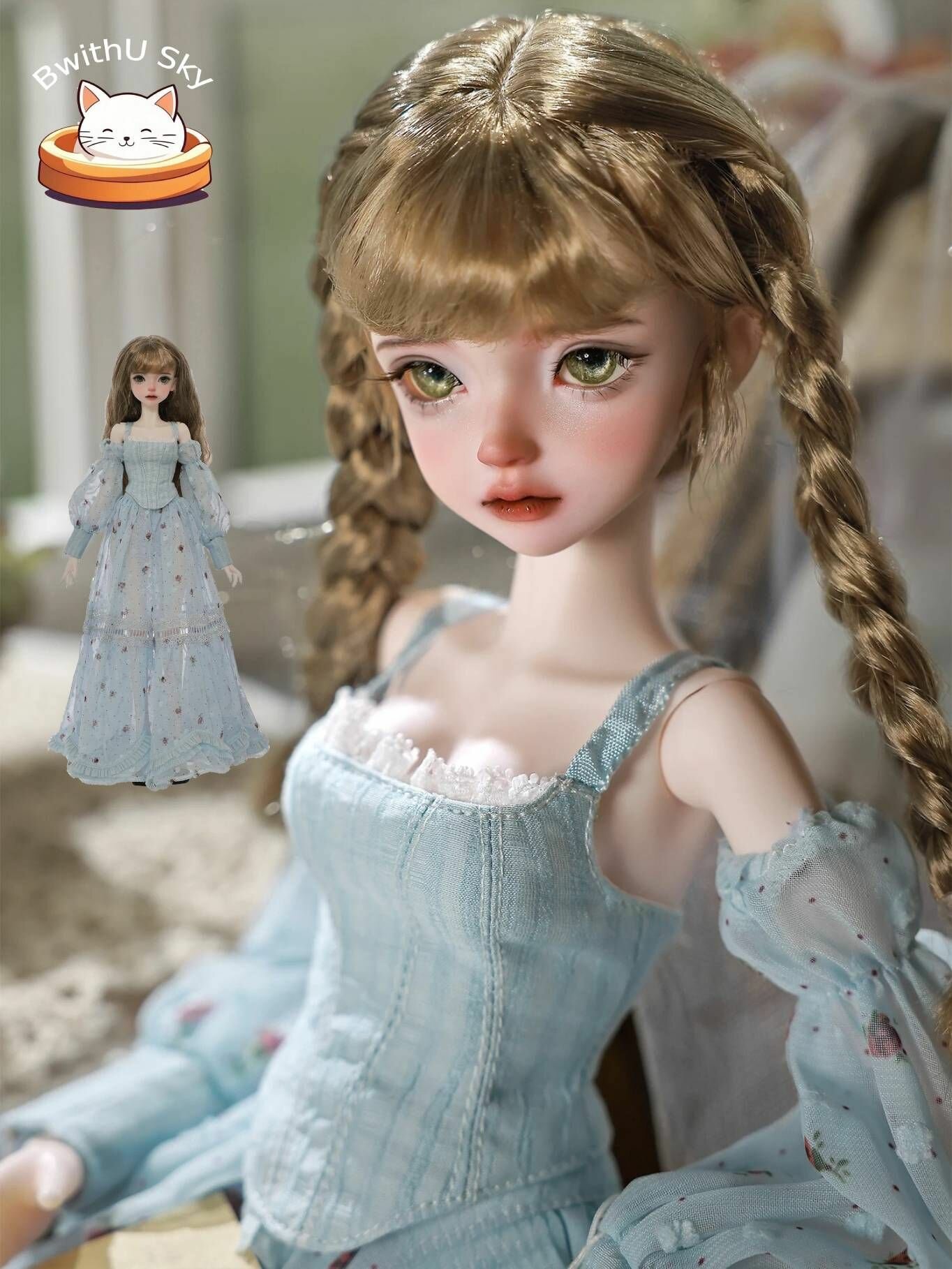 BwithU Beeno Bjd 1/4 Синяя весенняя кукла середины века в пасторальном стиле с шариковыми шарнирами