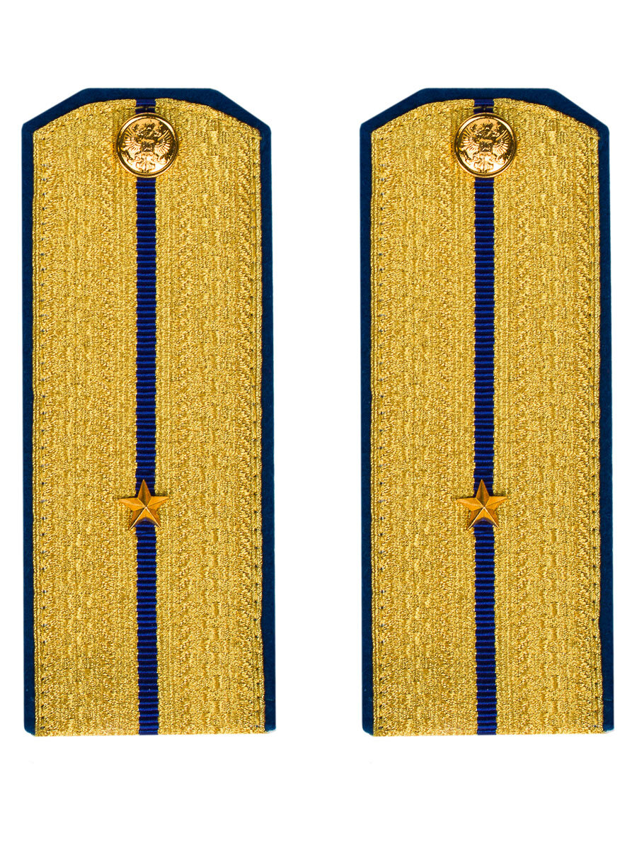 Погоны парадные Фсб золотые картон звание Младший Лейтенант