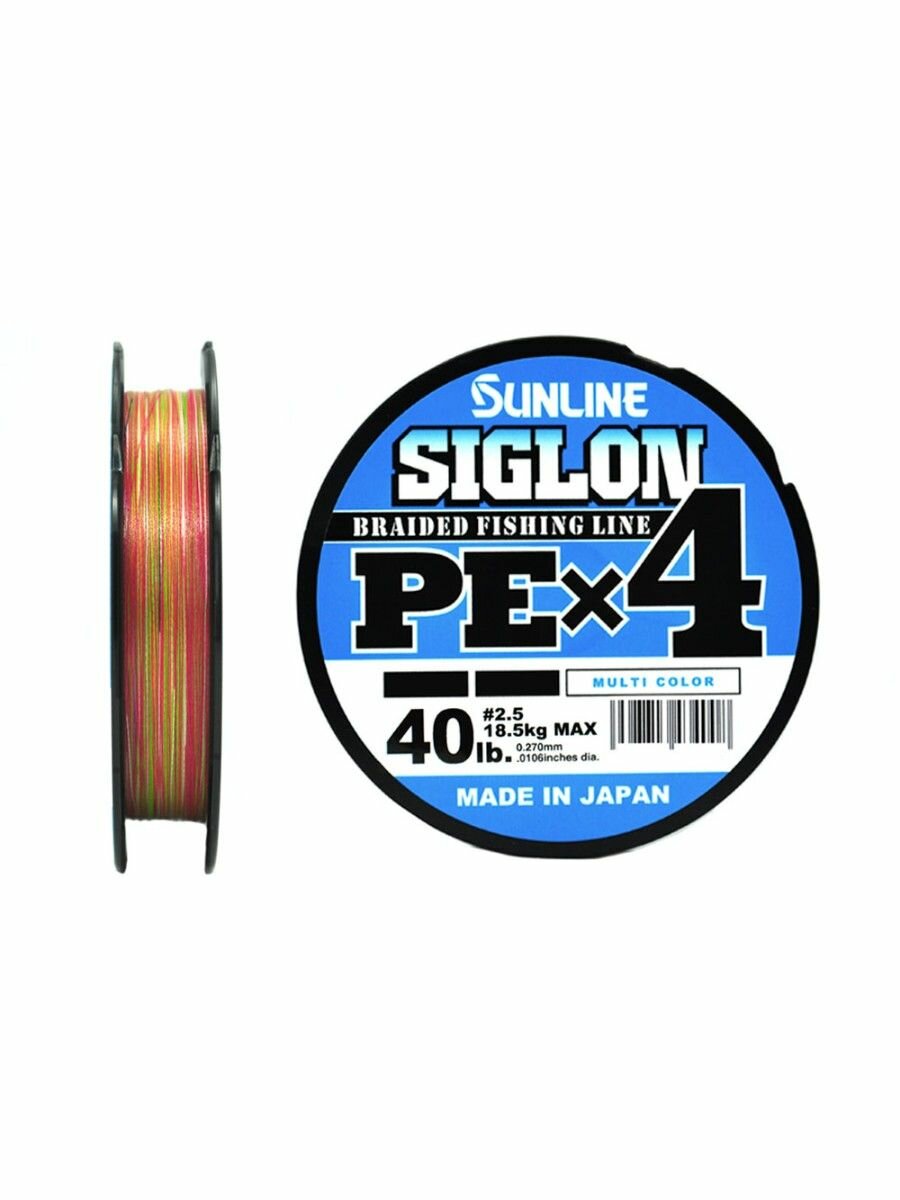 Плетеный шнур для рыбалки Sunline SIGLON PE 4 300M(Multicolor) #2.5/40LB