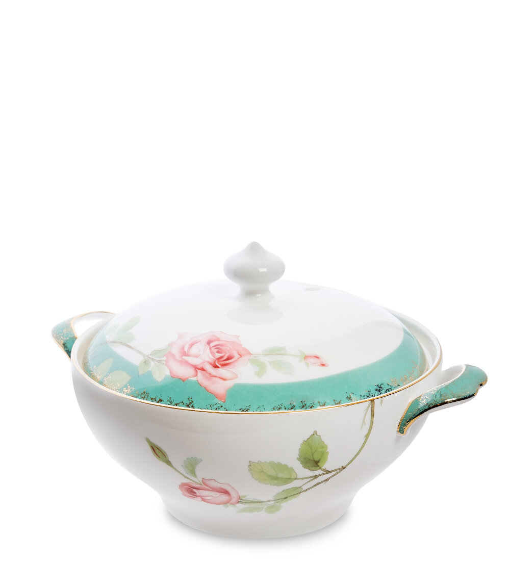 Супница с крышкой "Роза"
