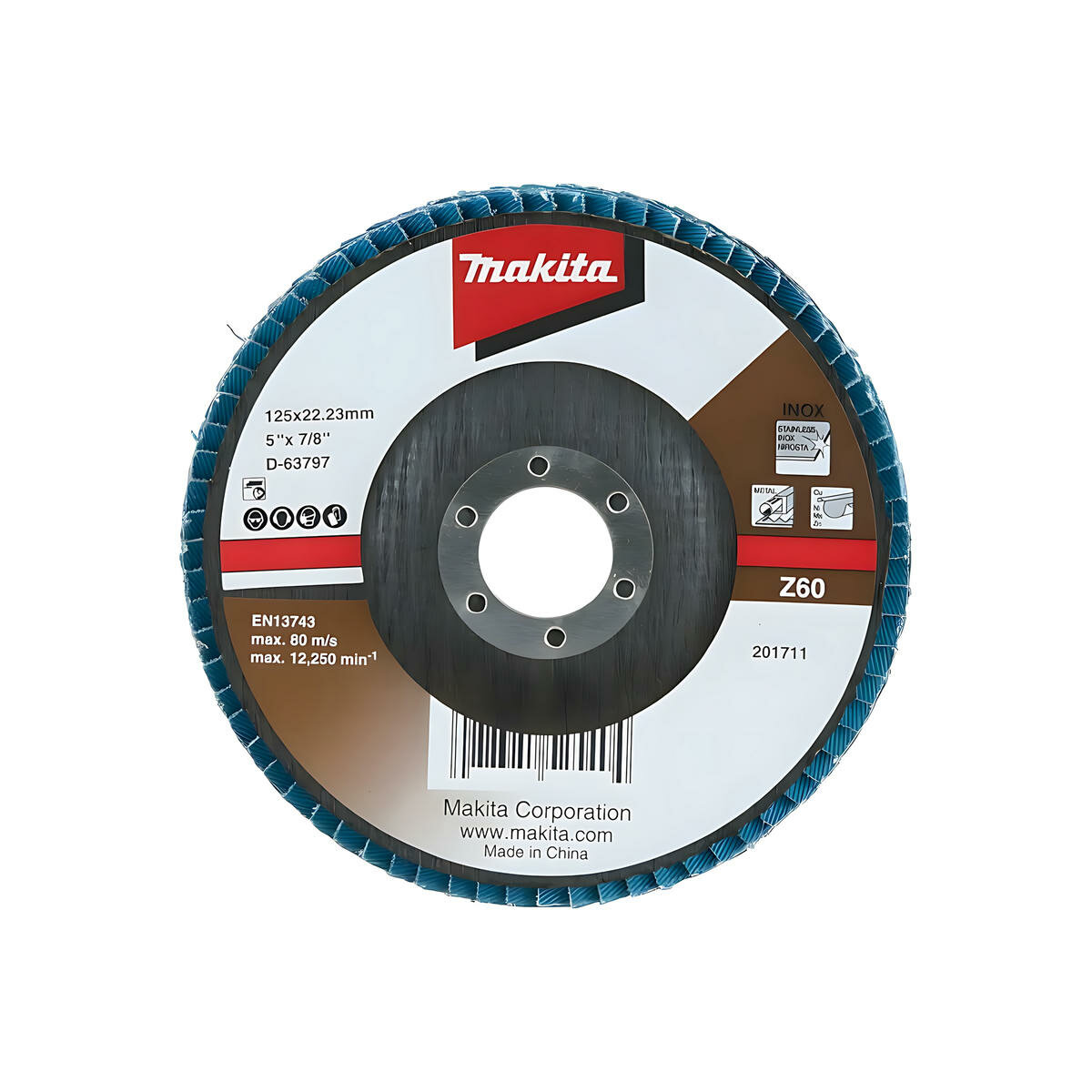 Диск лепестковый 125 мм P60 (металл) MAKITA D-63797