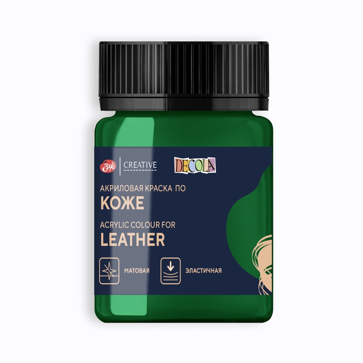 Акрил ЗХК Невская Палитра DECOLA по коже 50мл Зеленая