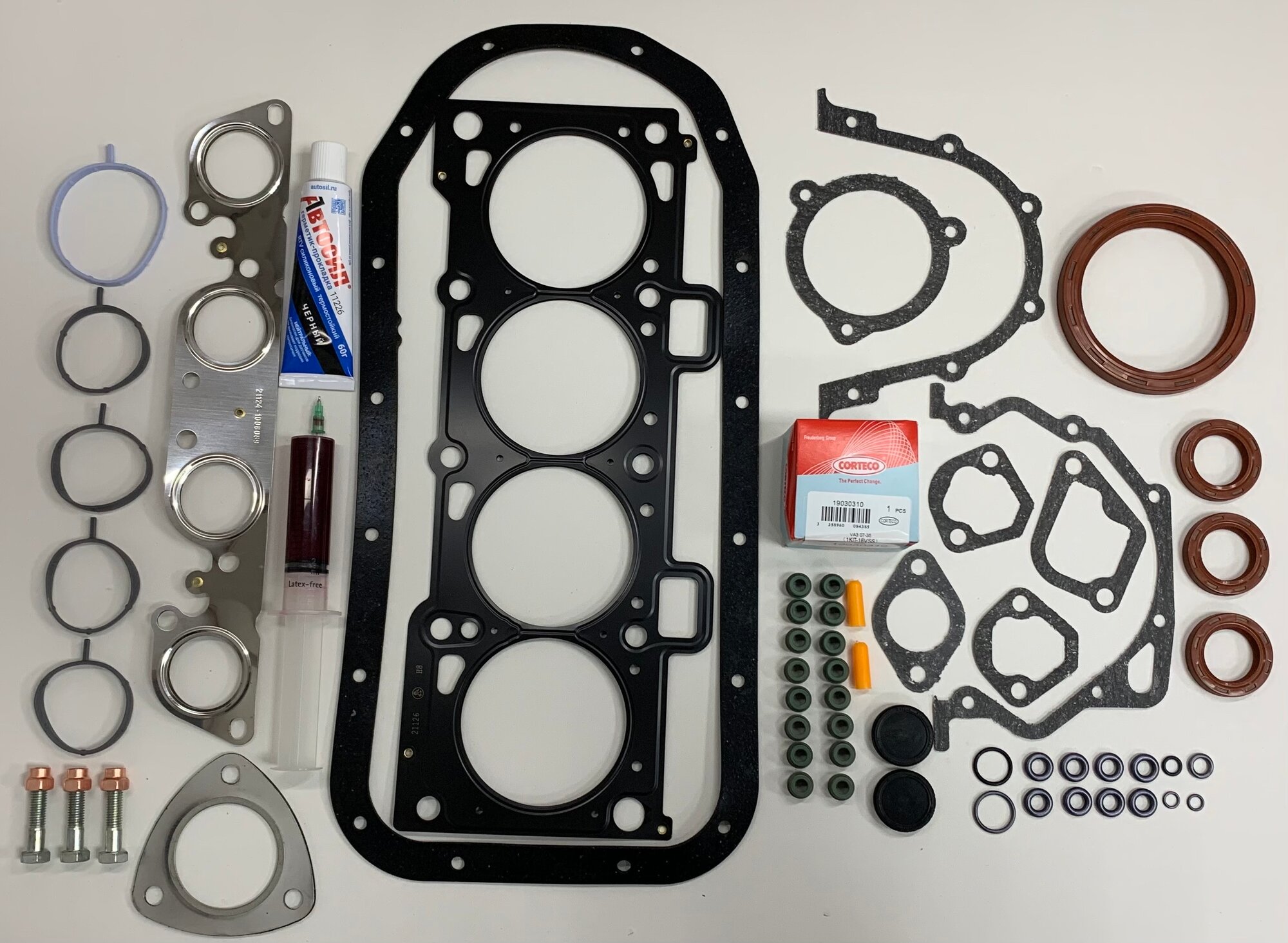 Комплект прокладок двигателя Ваз( Лада )Веста , Гранта , Калина1.6-16 клапанный мотор 21127, 21129