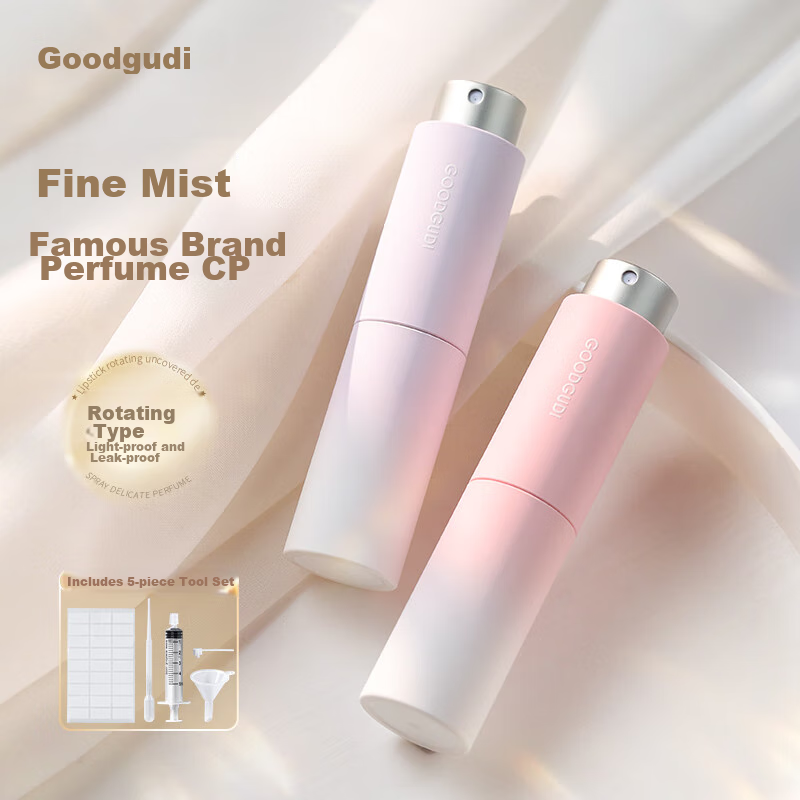 Gudi Perfume Refillable Bottle, High-End Portable 10ml Glass Dispenser, Travel Pump Spray Empty Bottle