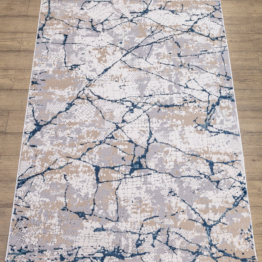 Ковер, Прямой, Белый, Серый, Бежевый, Синий, Современный, Абстрактный, на пол, в гостиную, спальню, в ассортименте (200 см. на 290 см.)