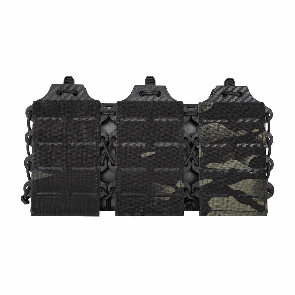 Тактическая сумка Molle Triple Magazine 5.56/7.62 Mag Holder Carrier Laser Cut Bag