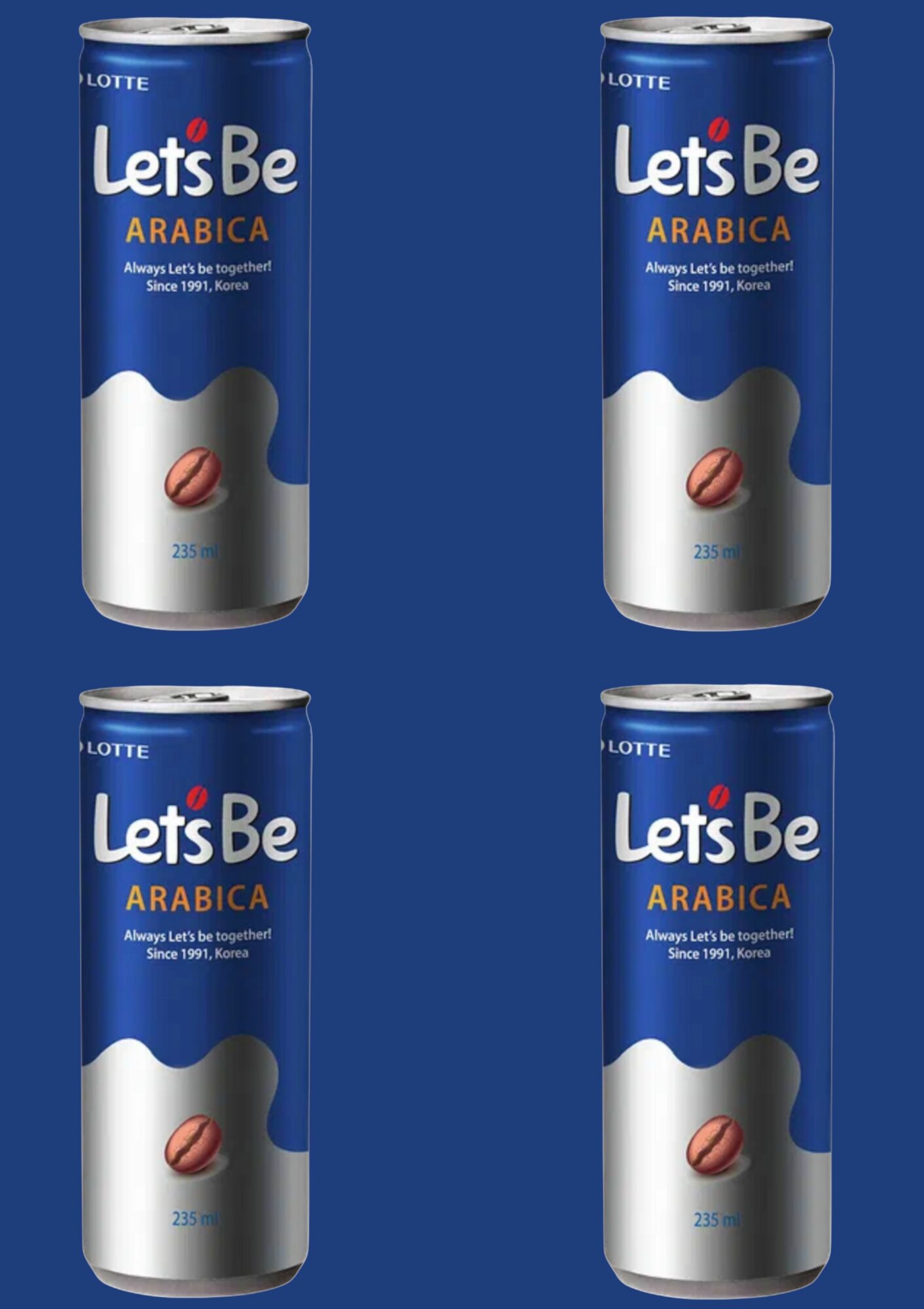 Холодный кофе ARABICA 4 шт. по 240 мл. не газированный (корея)