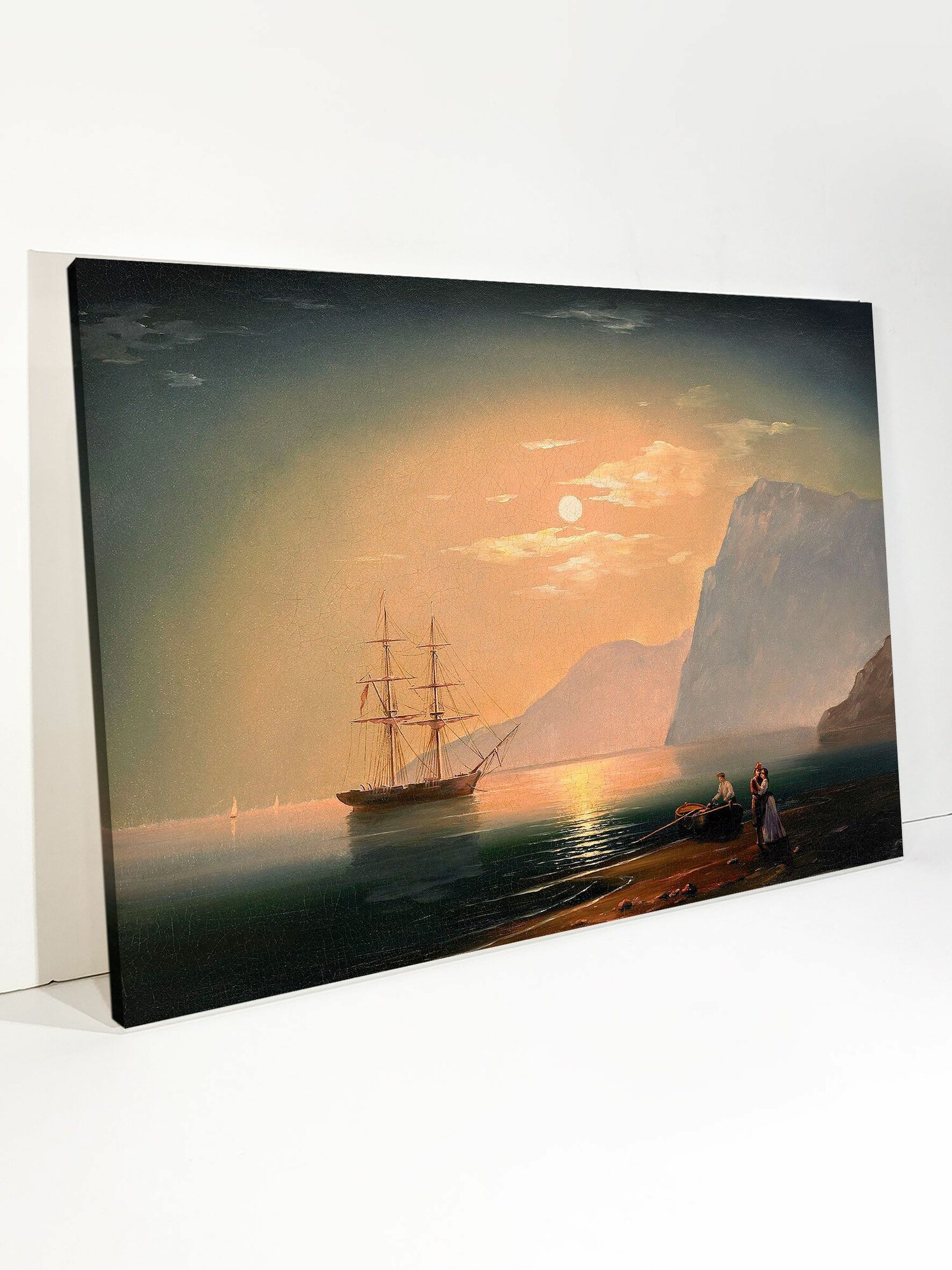 Картина Айвазовский Корабль при лунном свете на холсте 30х40см