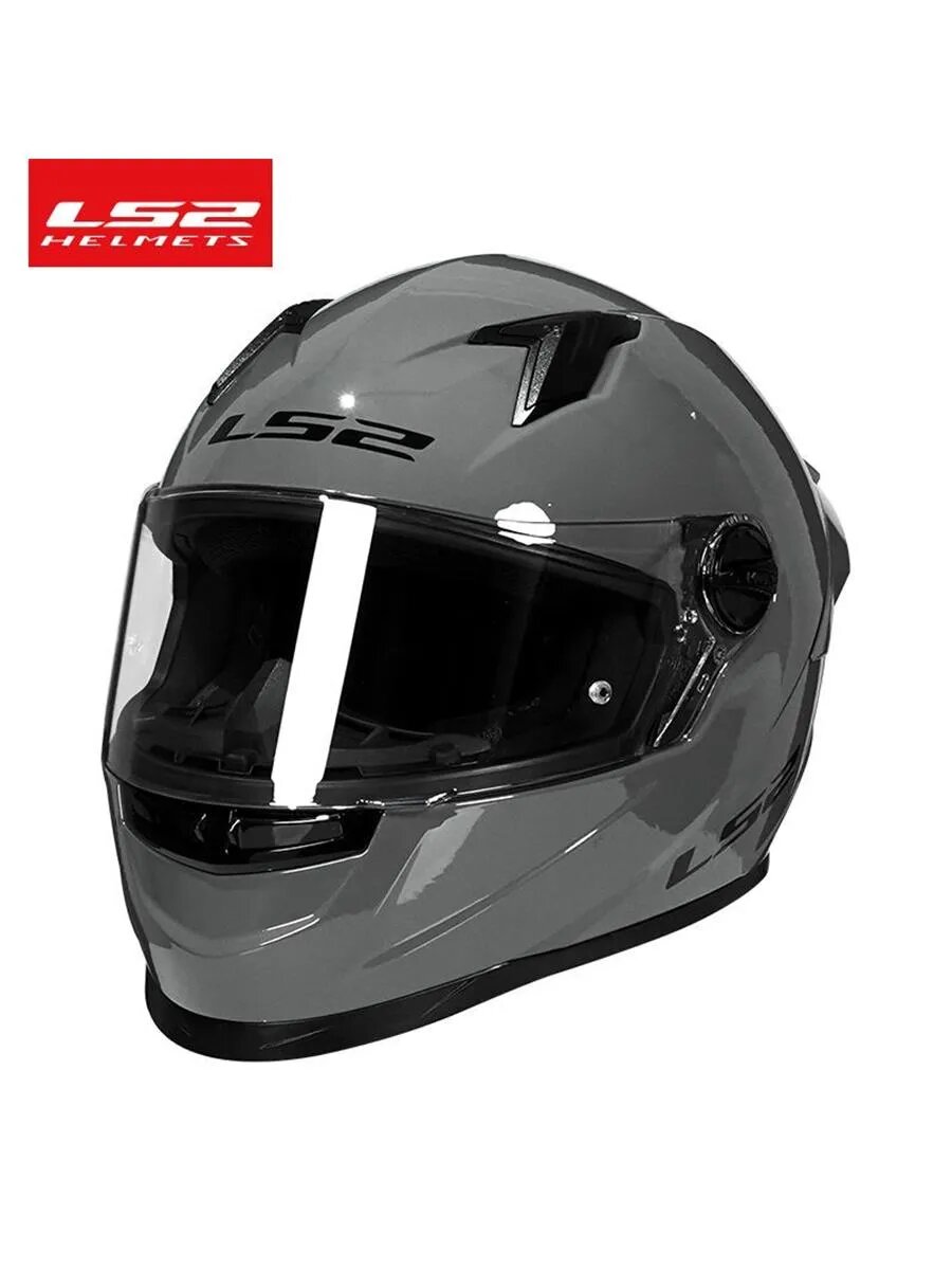 LS2 Мотошлем FF300 Полный шлем с защитой от запотевания, true,1450, стекловолокно, мужской, ECE-22.05, Закрытый полный шлем, серый, серый металлик, XL,286537833