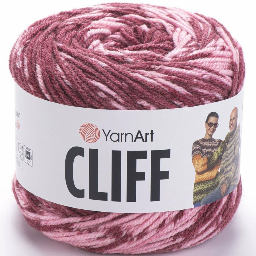 Пряжа Yarnart CLIFF 8314 яр. роз принт (1 моток)