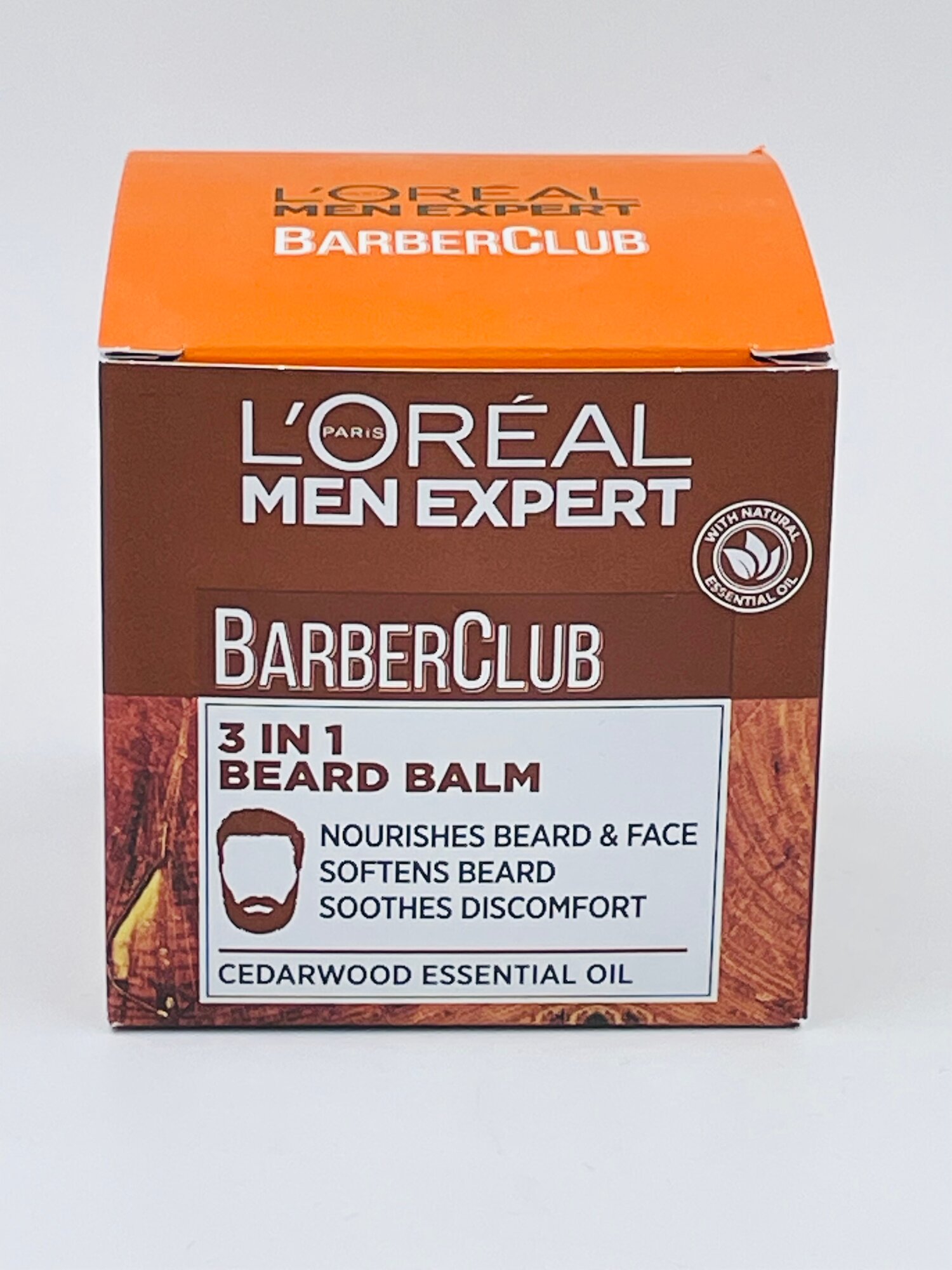 Бальзам для бороды питательный 3 в 1 L'Orеal Men Expert Barber Club с маслом кедра 50 мл (Франция)