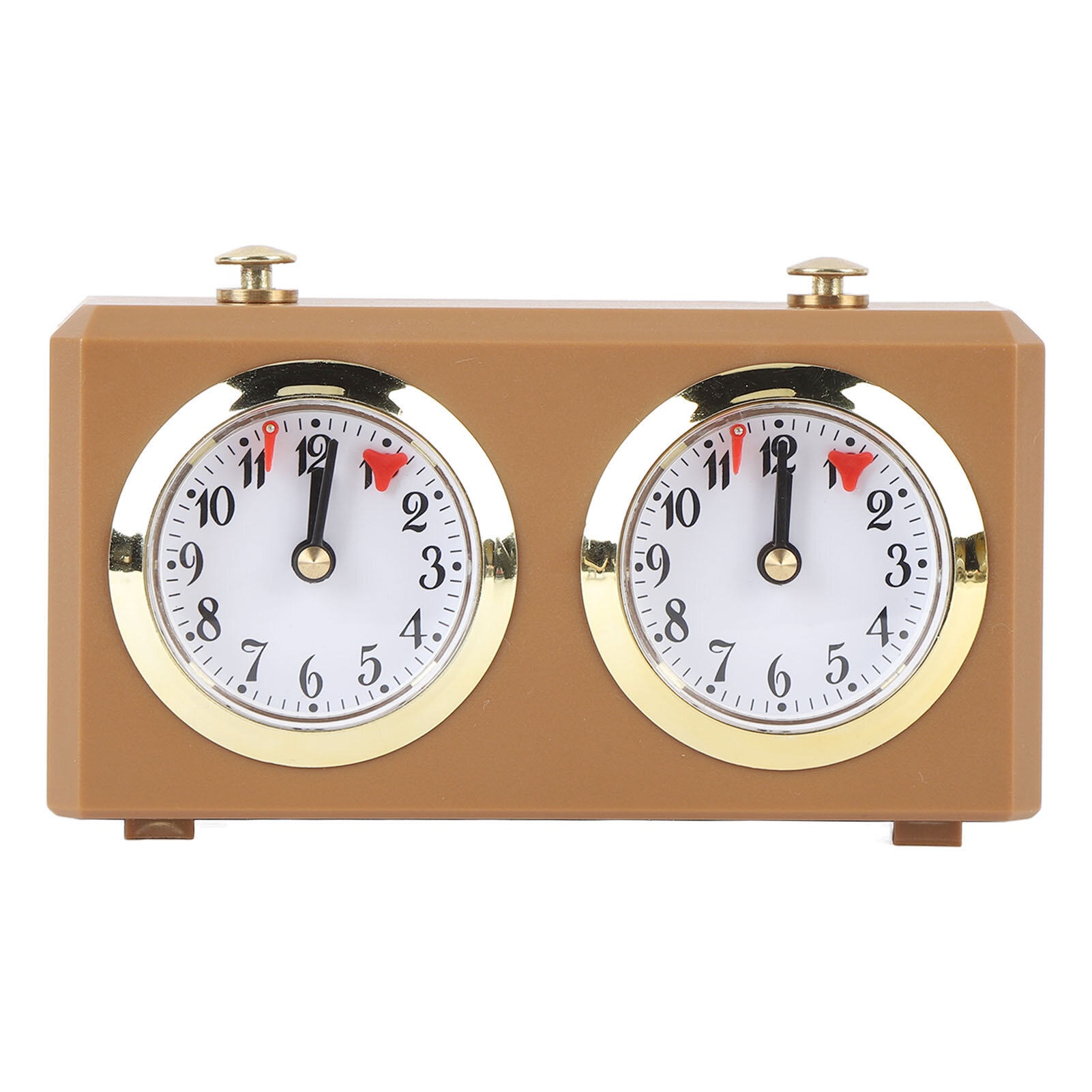 Механические шахматные часы, винтажные аналоговые шахматные часы с большими циферблатами, заводной механизм для соревнований по вэйци, бежевые.