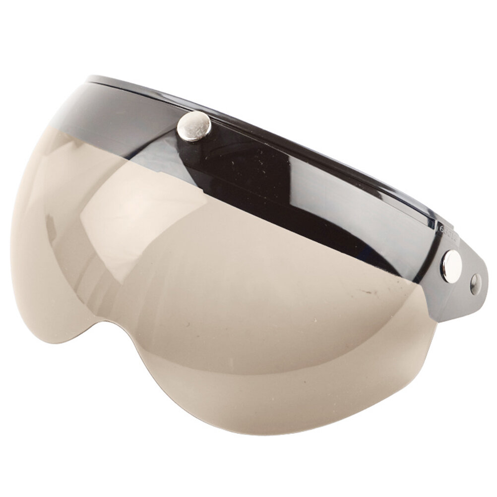 Универсальный 3-кнопочный ретро-шлемный козырек, ветрозащитный солнцезащитный козырек на половину лица для мотоциклетных шлемов