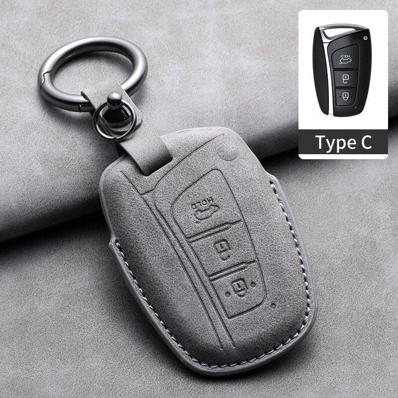 Кожаный чехол для ключей Hyundai Type C, C1