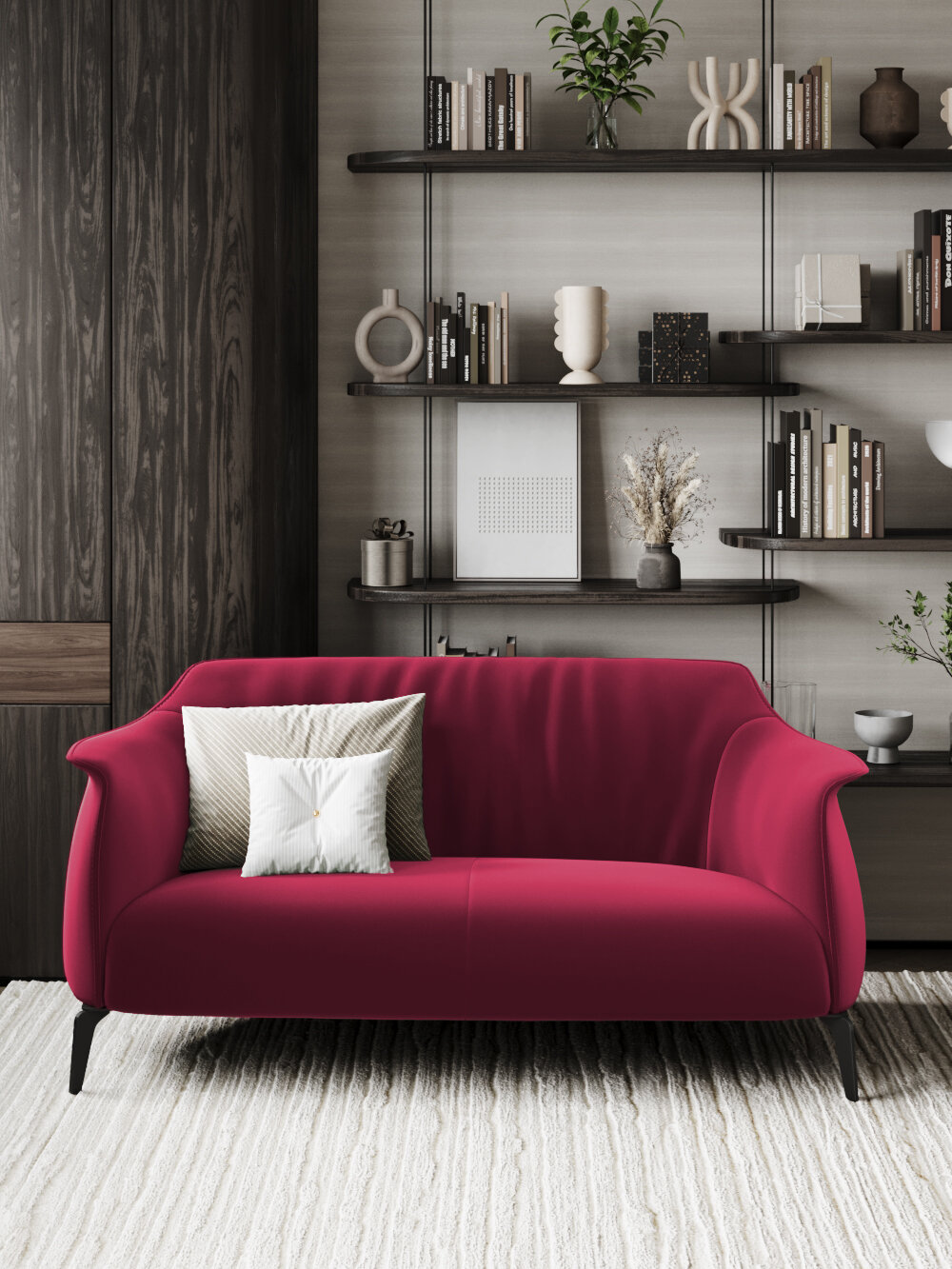 Диван дизайнерский BELLO, велюр цвет гранд 375 144 х 63 х 79 см