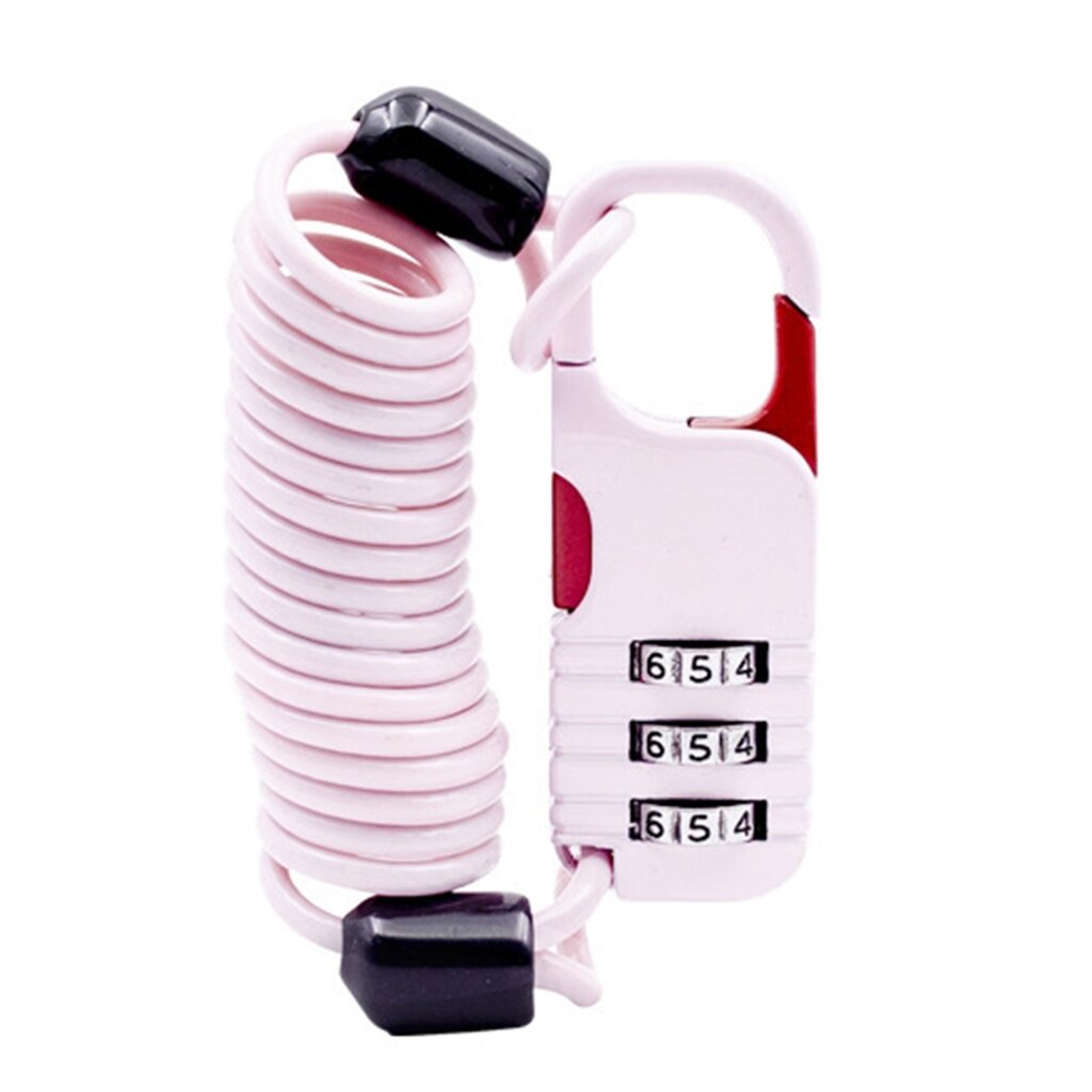 Тросовый замок с 3-значным кодом для чемоданов и велосипедов