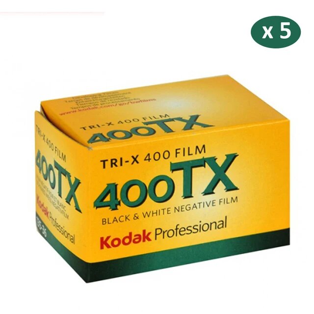 Kodak TRI-X 400TX, черно-белая пленка 135, 5 рулонов