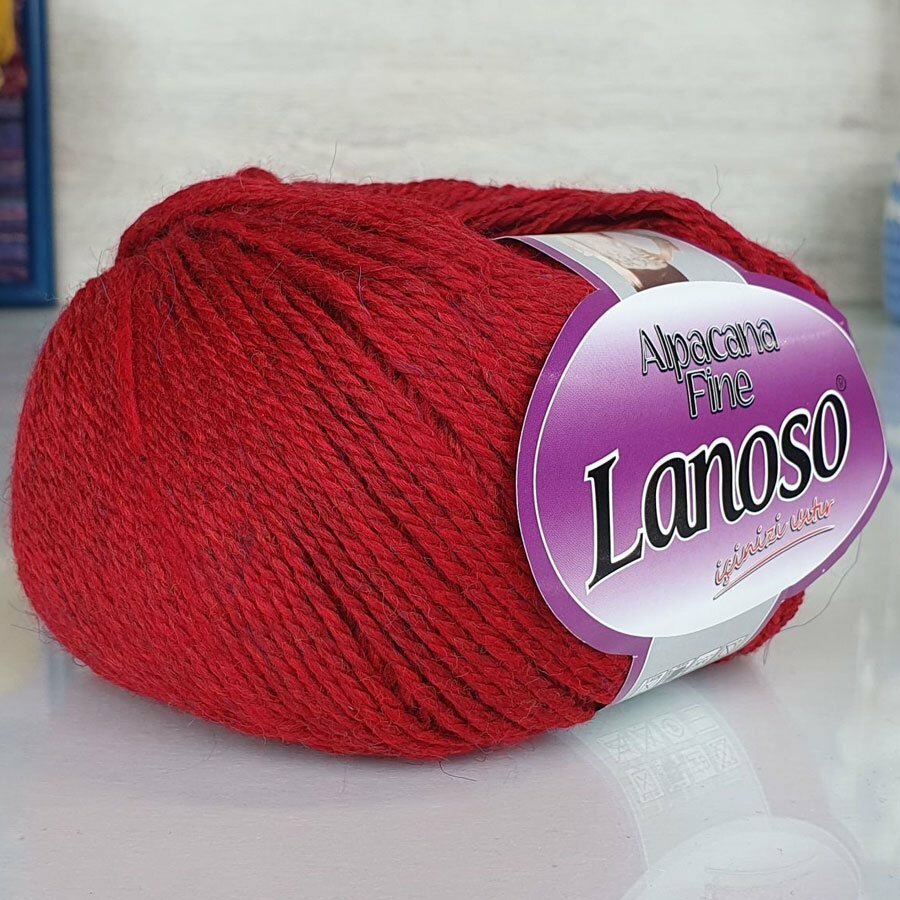 Пряжа Lanoso ALPACANA FINE 957 красный (5 мотков)