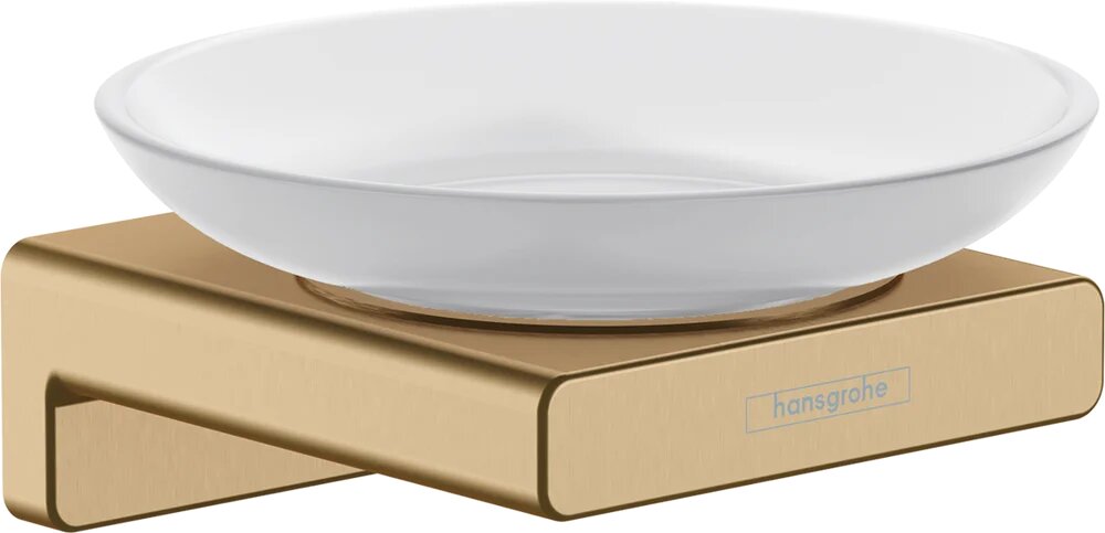 Мыльница Hansgrohe AddStoris 41746140 настенная, стеклянная, бронза