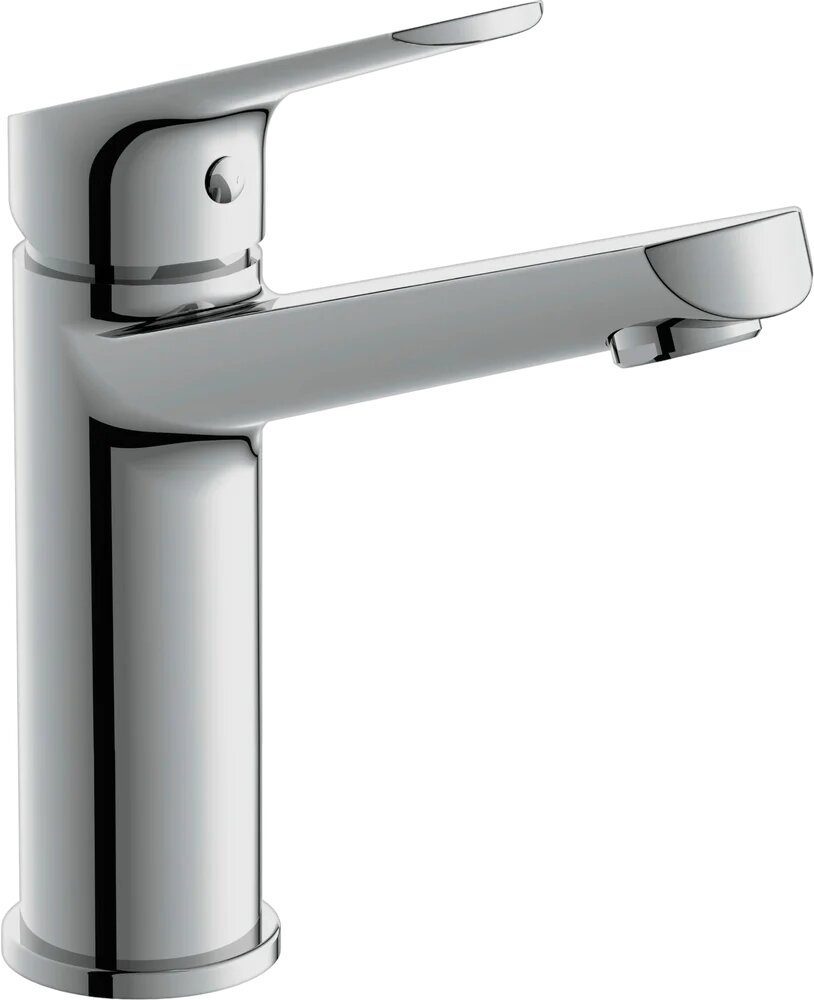 Смеситель для раковины Cersanit Flavis 63037 хром, глянцевый, кран для ванной в раковину, из латуни, рычажный, с керамическим картриджем