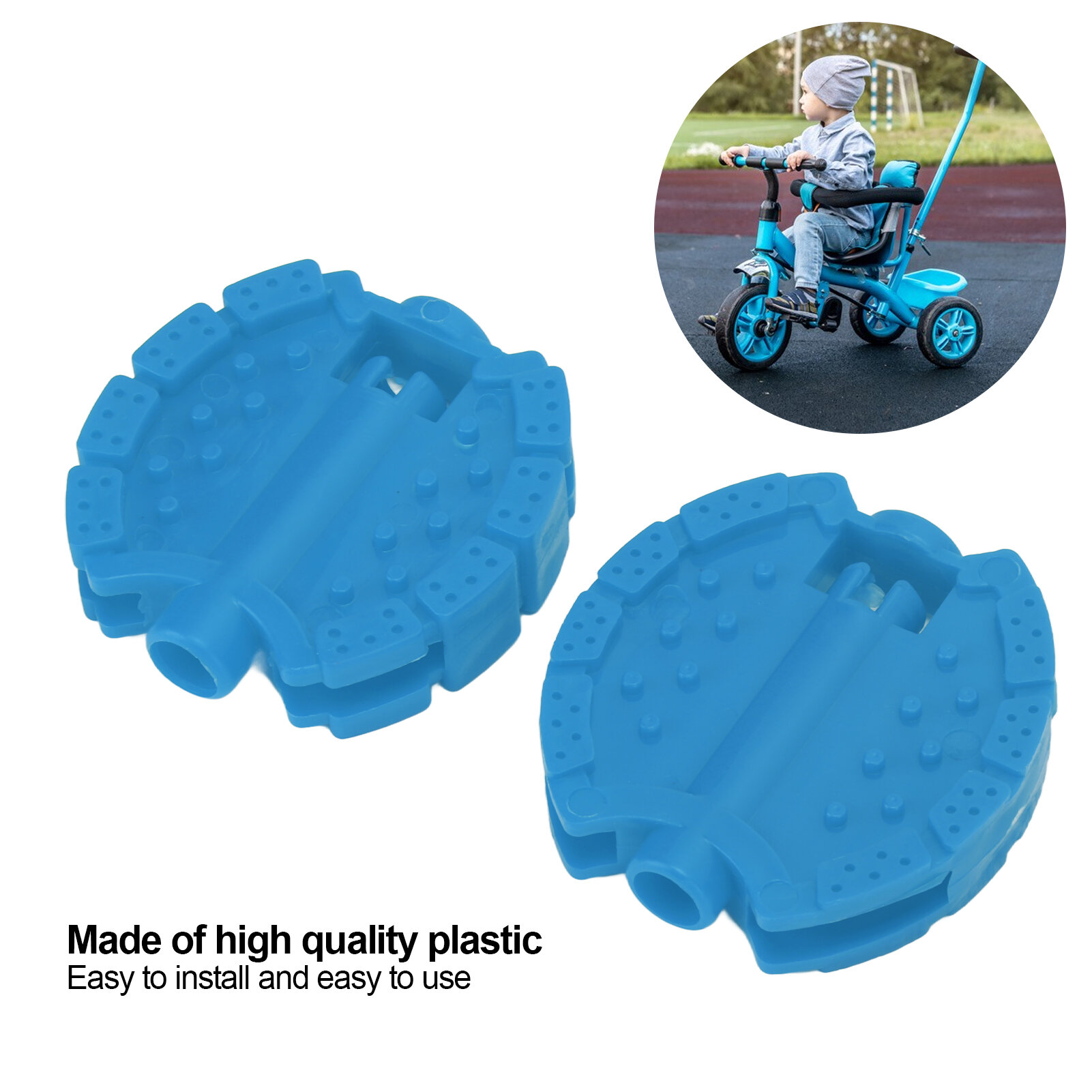 2 шт. детские педали для велосипеда пластиковые детские трехколесные велосипедные педали детская коляска переднее колесо ножные педали аксессуары синий
