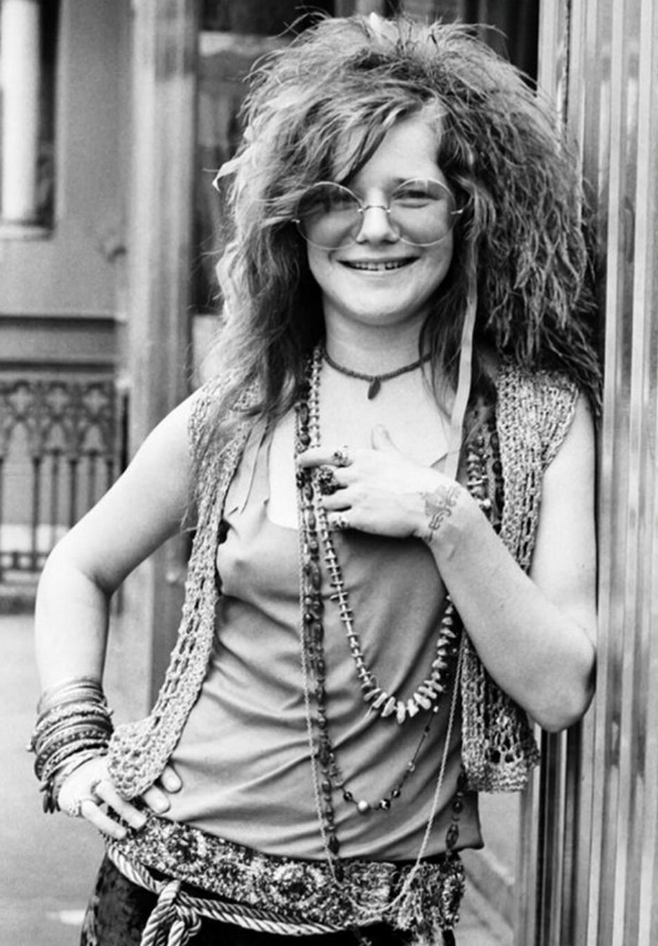 Плакат, постер Дженис Джоплин, Big Brother and the Holding Company, Kozmic Blues Band и Full Tilt Boogie Band на бумаге, размер 21х30см