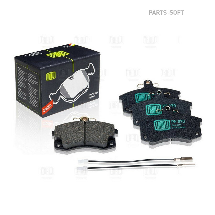 TRIALLI Колодки торм. для а/м Лада 2110 диск. перед. (PF 970) с датчиком