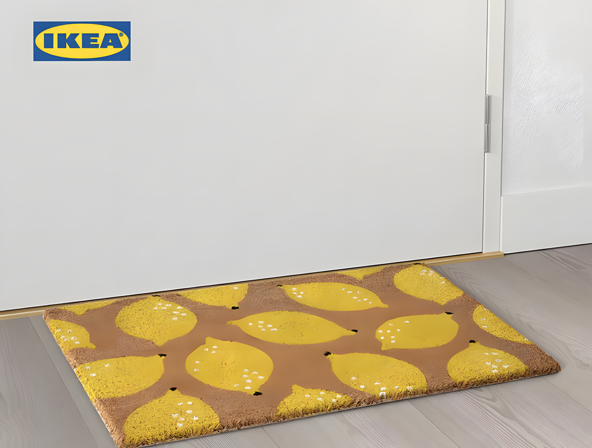 Коврик для двери IKEA Renkavle, натуральный желтый, 40х60 см