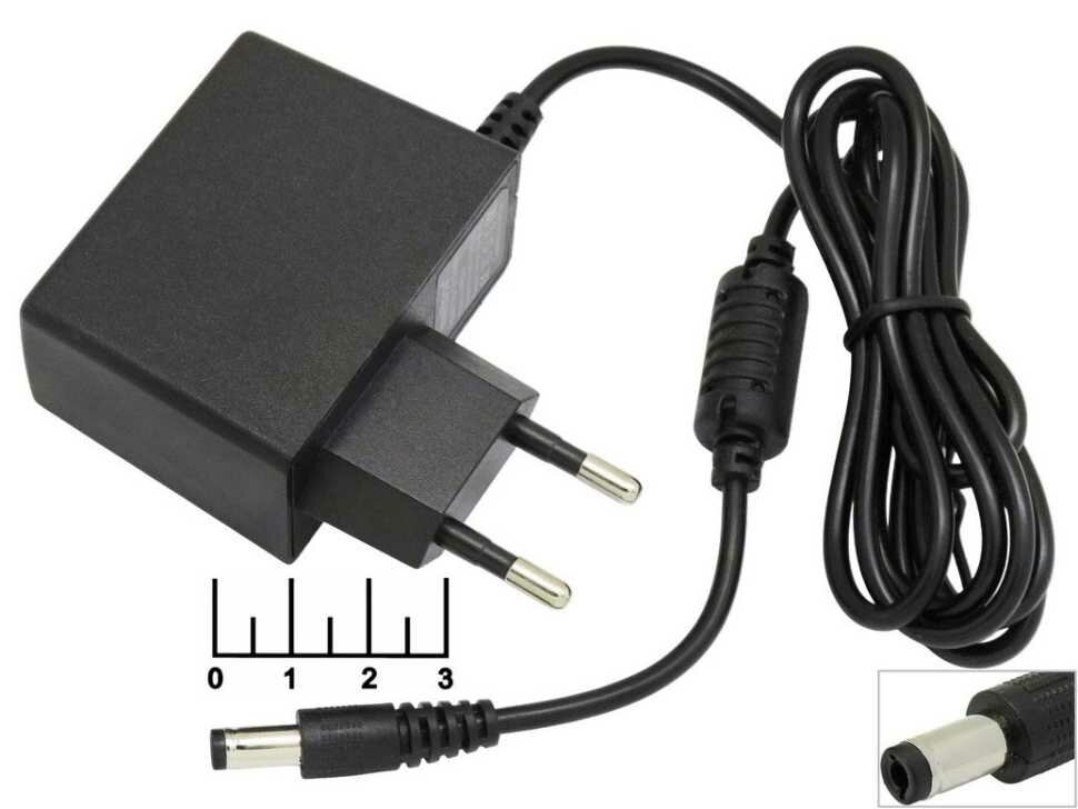 Блок питания 9V 1A MB-004 импульсный (- внутри) (5.5*2.5) (для весов) Meltbox