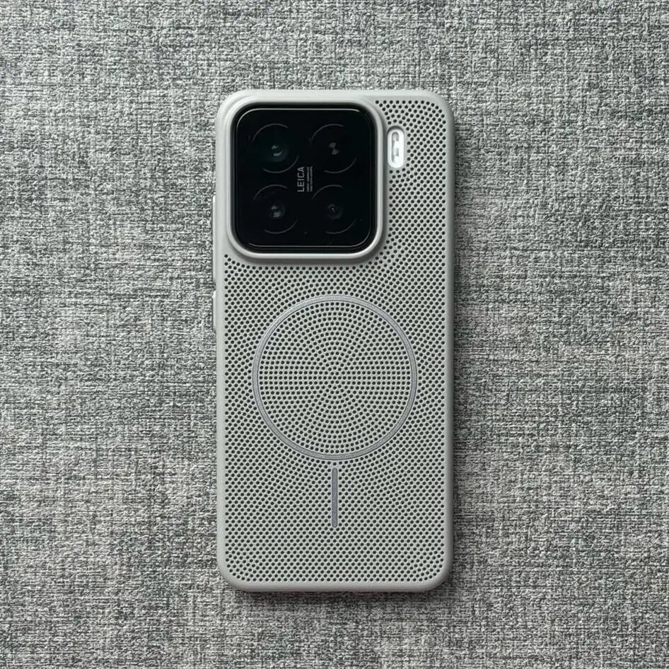 Чехол Xiaomi 14 Titanium gray, серый, MagSafe, охлаждение