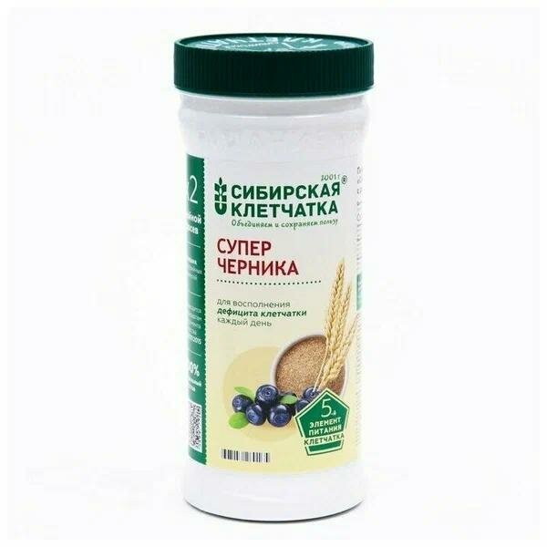 Зерновой продукт Сибирская клетчатка Суперчерника, банка, 280 г