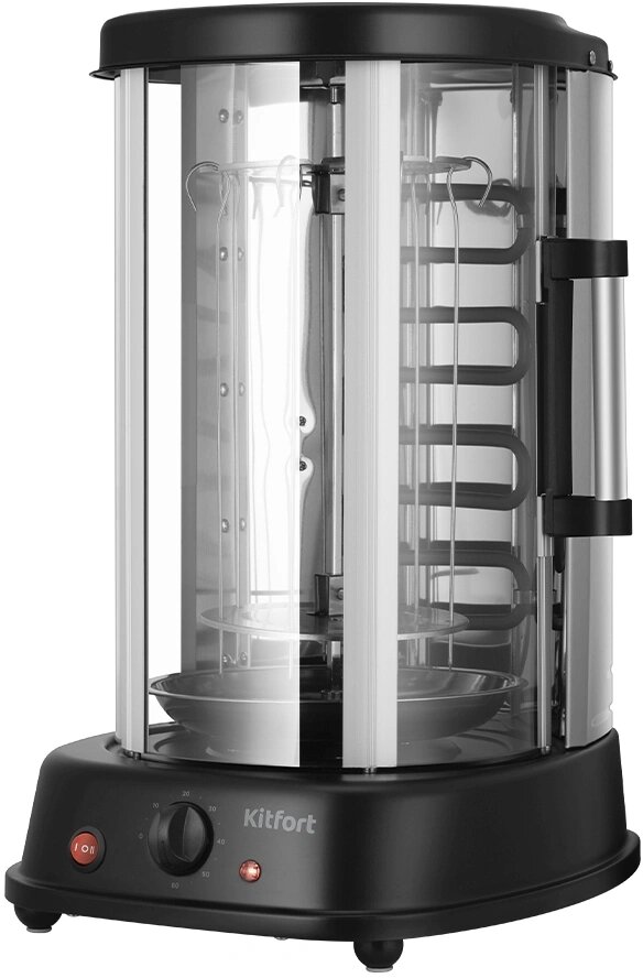 Шашлычница электрическая Kitfort КТ-1411 1500Вт серебрис