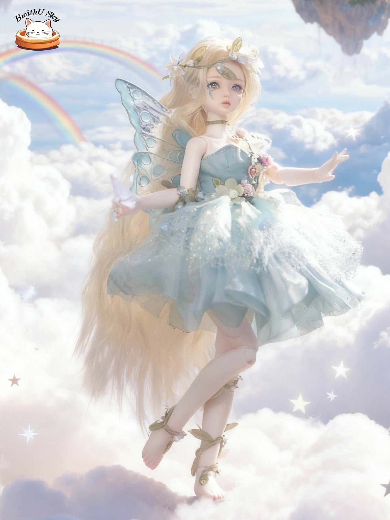 Кукла BwithU BJD "Firefly", 1/6, с прозрачными крыльями, коллекционная